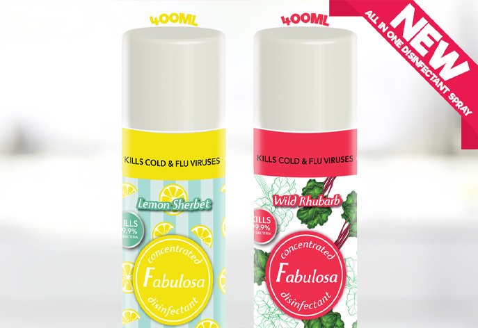Fabulosa All In One Disinfectant Spray Lemon Sherbet and Wild Rhubarb ...